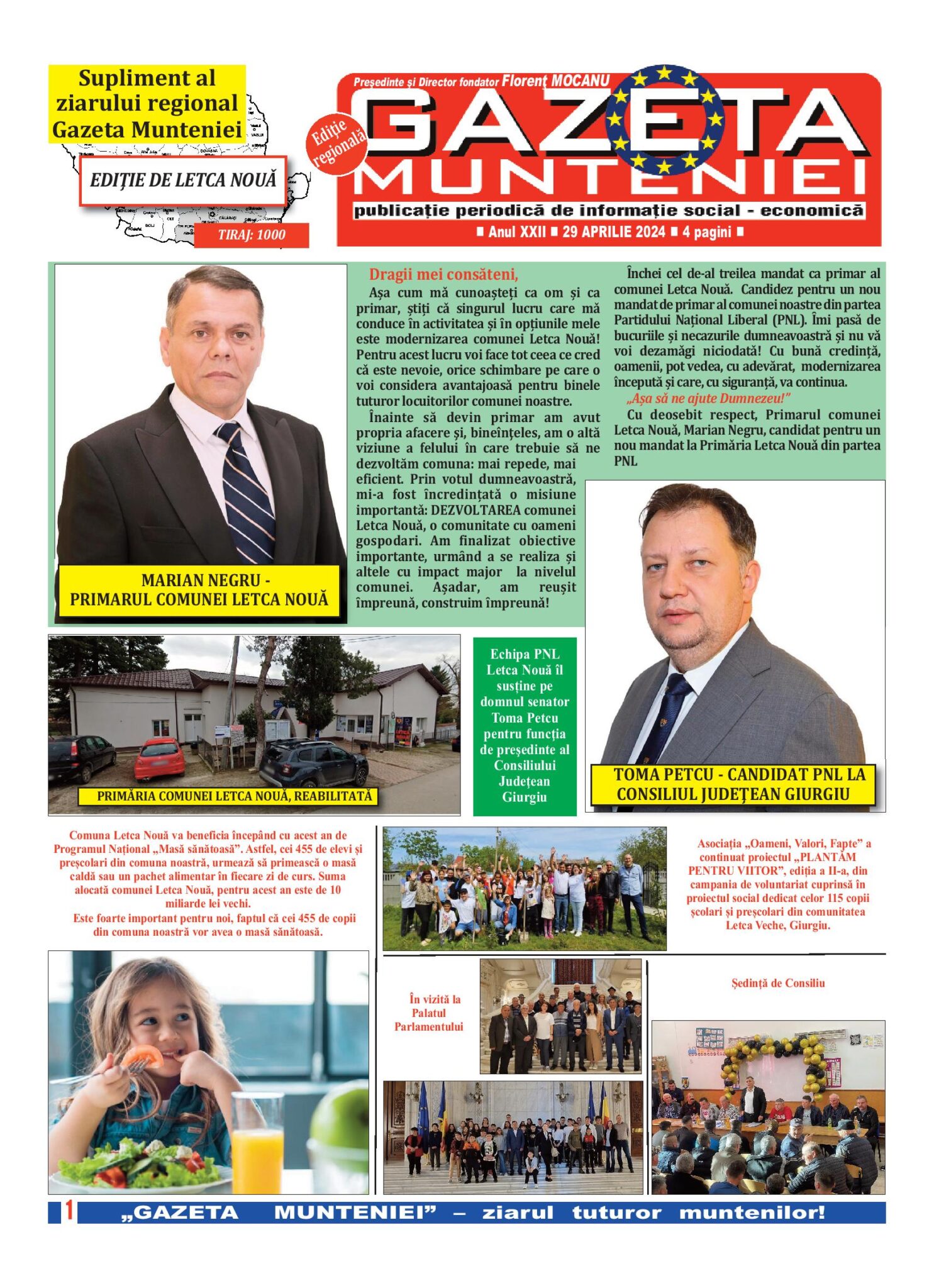 Doua suplimente „Gazeta Munteniei, editate si tiparite: „Editie de ...